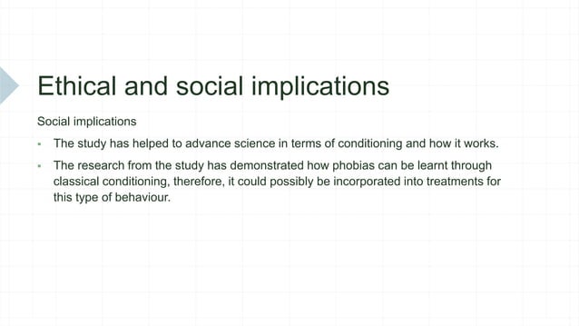 Watson and Rayner ppt. on Little Albert experiment | PPTX