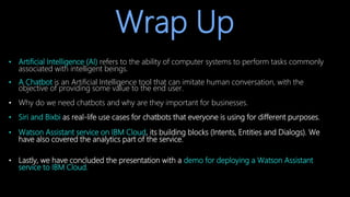 Watson assistant chatbot webinar | PPTX