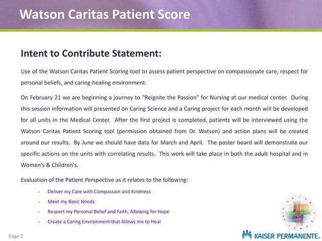 Watson Caritas Patient Score | PPT