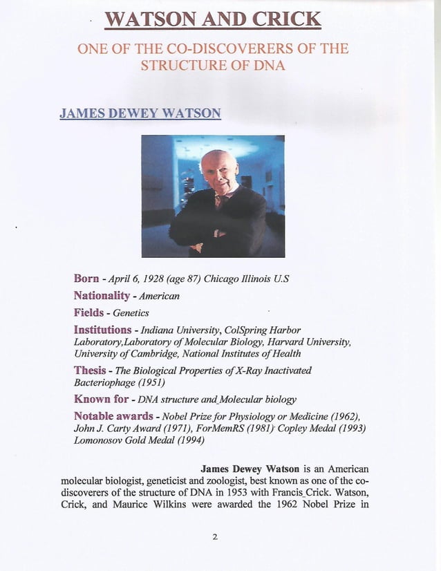 Watson & crick | PDF