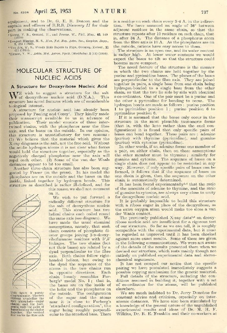 Watson, crick, nature