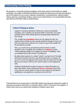 Watson Glaser Development Report | PDF
