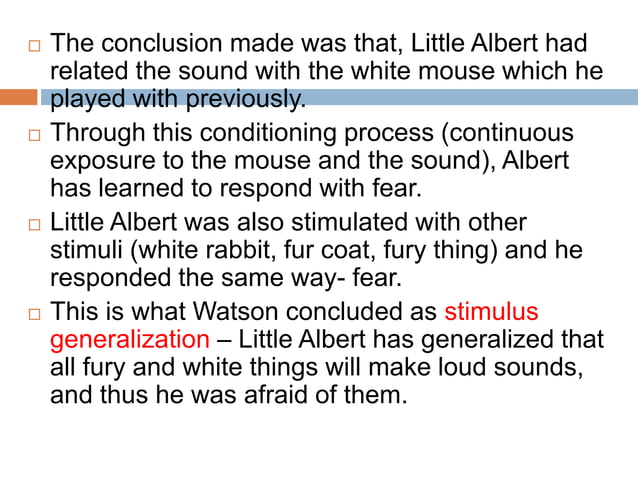 Watson’s conditioning theory | PPTX | Science