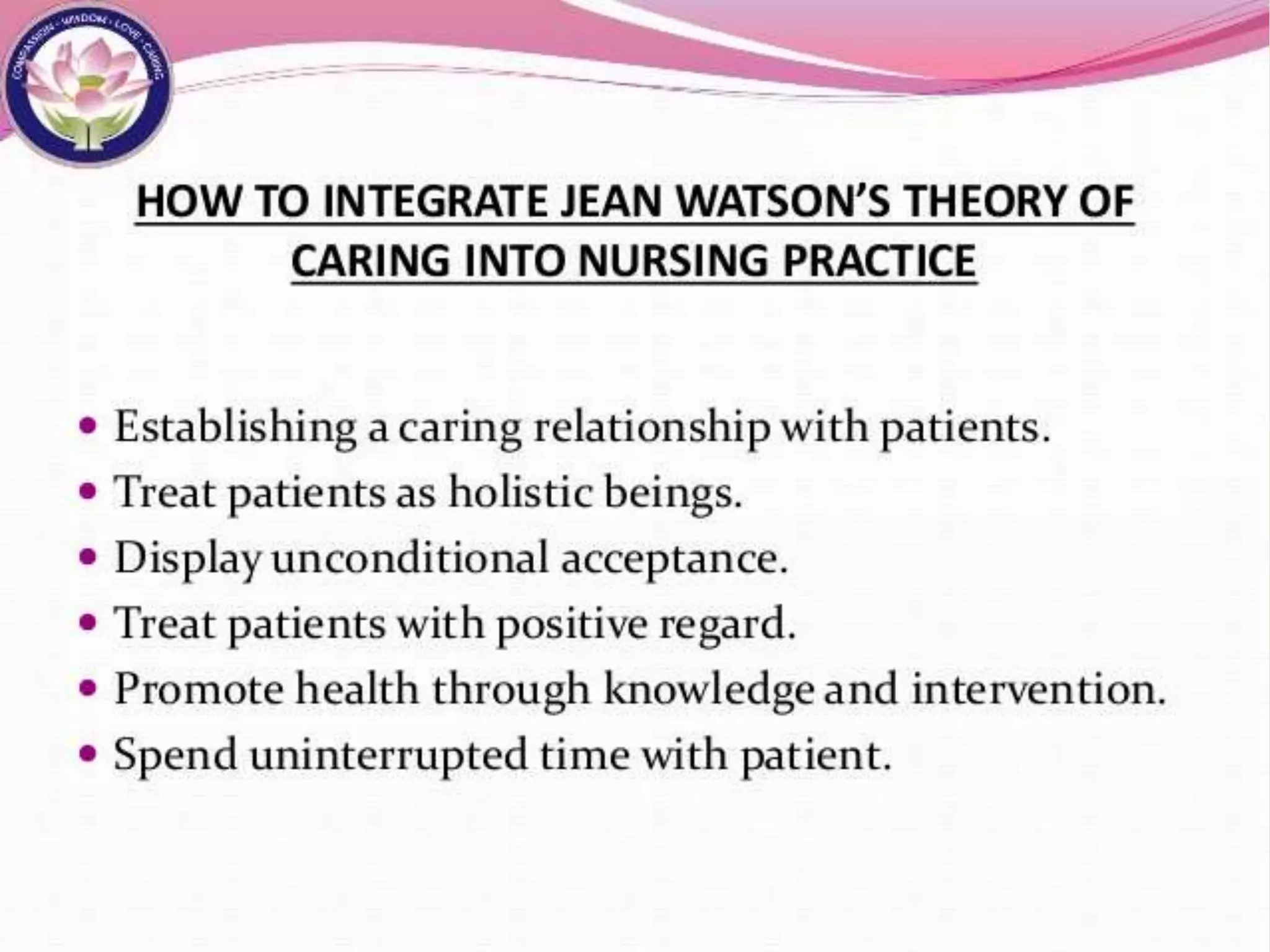 Watson's theory of human caring | PPTX