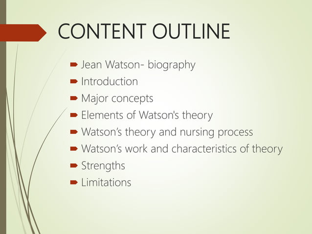 Watson's theory of human caring | PPTX