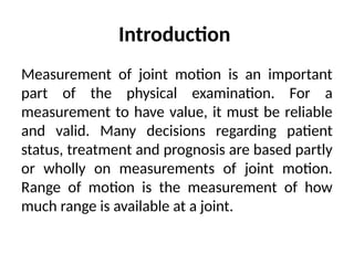 Measuring the joints range of motion .pptx