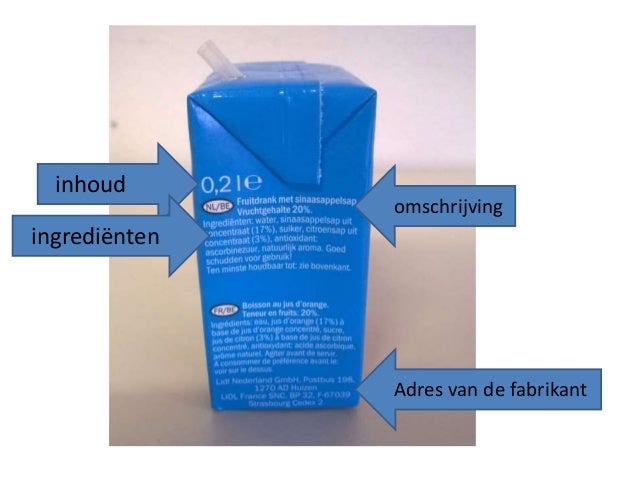 Wat staat er op een verpakking?