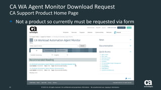 CA Workload Automation Agent Monitor Overview - CA Workload Automation Technology Summit (WATS ...