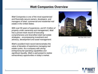 Watt Dev Svcs Brochure | PDF