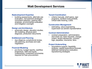 Watt Dev Svcs Brochure | PDF