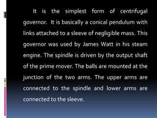 Watt Governors | PPTX