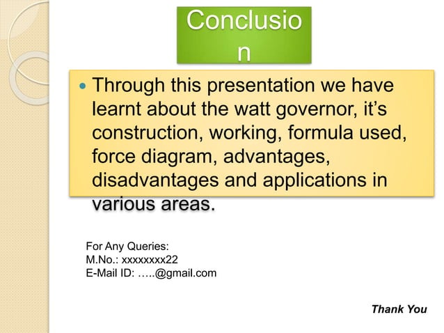 Watt Governor | PPT