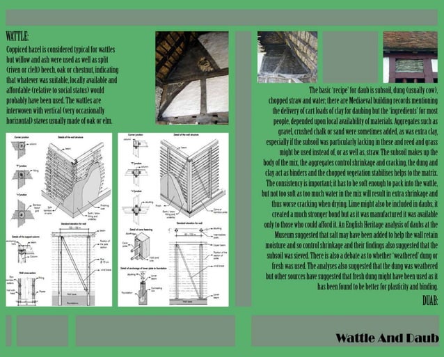 Wattle & daub- Material Case Study | PPTX | Woodworking | Arts and Crafts