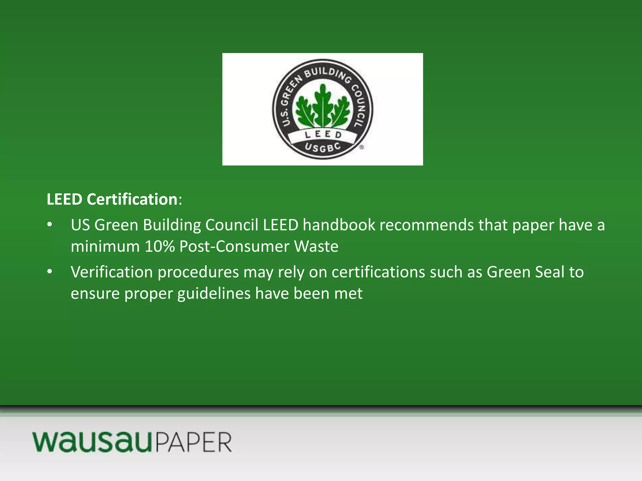 Wausau Paper Presentation | PPTX