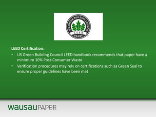 Wausau Paper Presentation | PPT