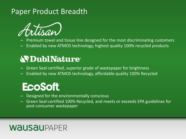 Wausau Paper Presentation | PPT