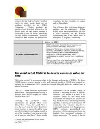 Dynamic Systems Development, DSDM | PDF