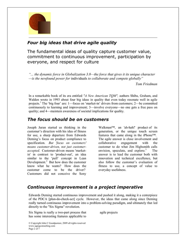 Four big ideas that drive agile quality | PDF