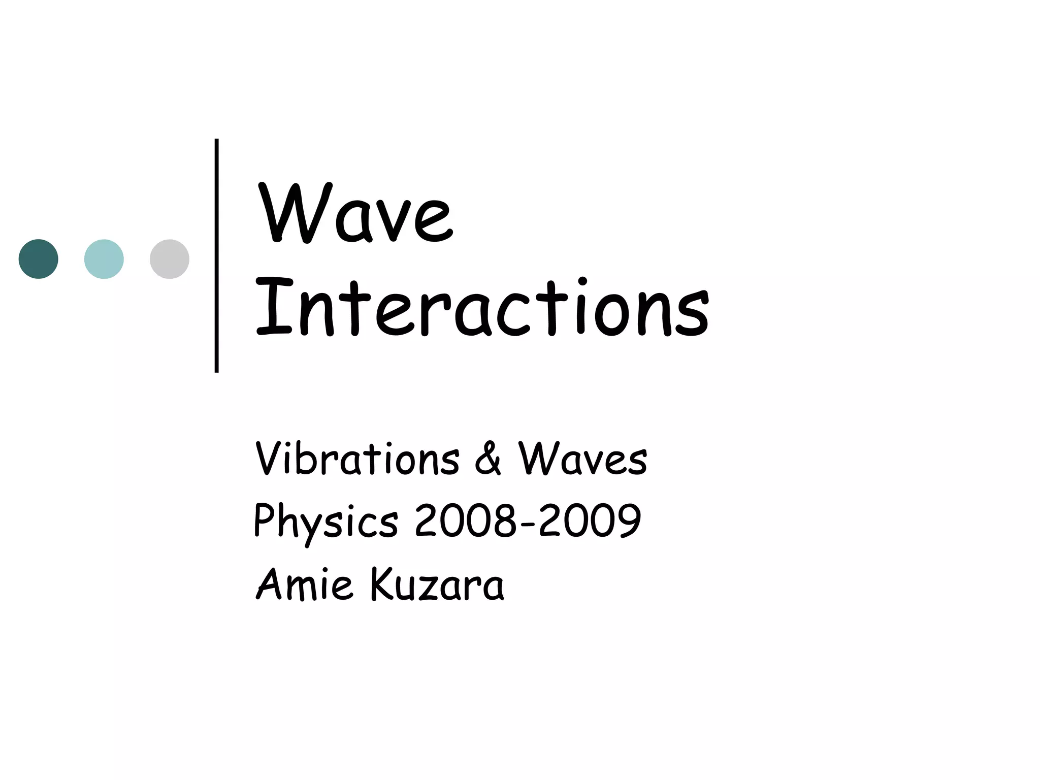 Wave Interactions | PPT
