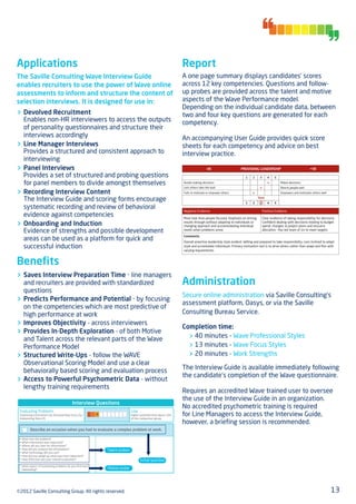 Saville Consulting Wave brochure 2014 | PDF
