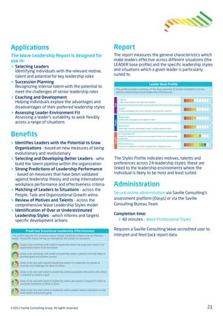Saville Consulting Wave brochure 2014 | PDF