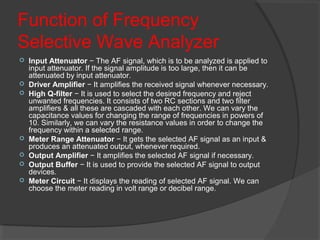 Wave analyzers done by Priyanga KR | PPT
