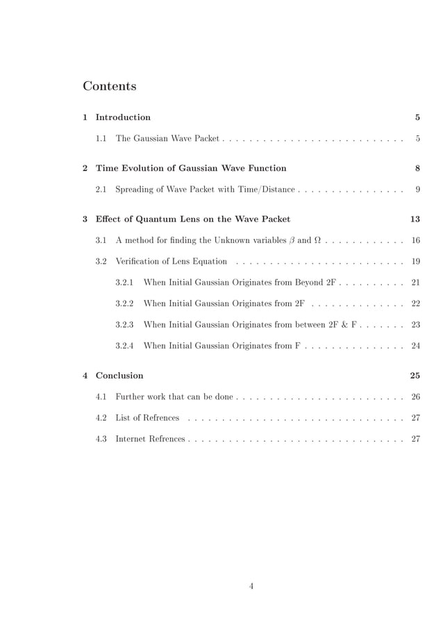 Quantum Treatment of Lenses - Wave Packet Optics | PDF