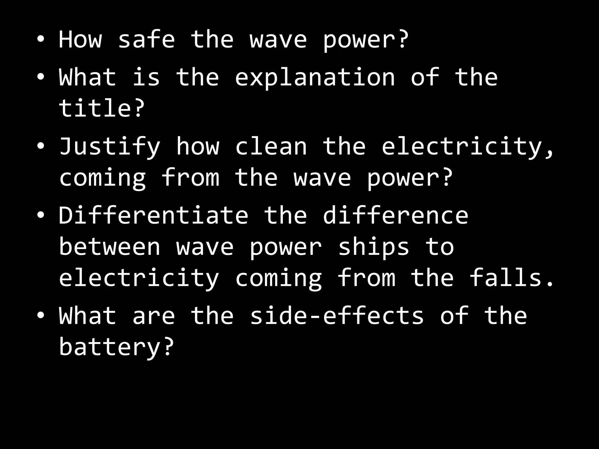 Wave power ships | PPT