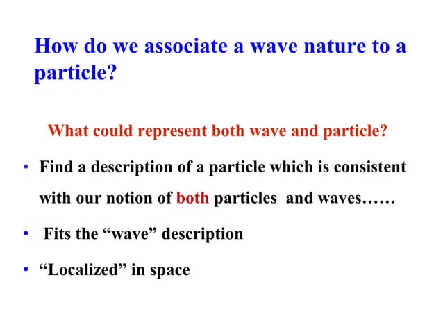 Wave Properties of Particles | PDF