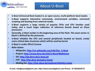 U-Boot presentation 2013 | PPT