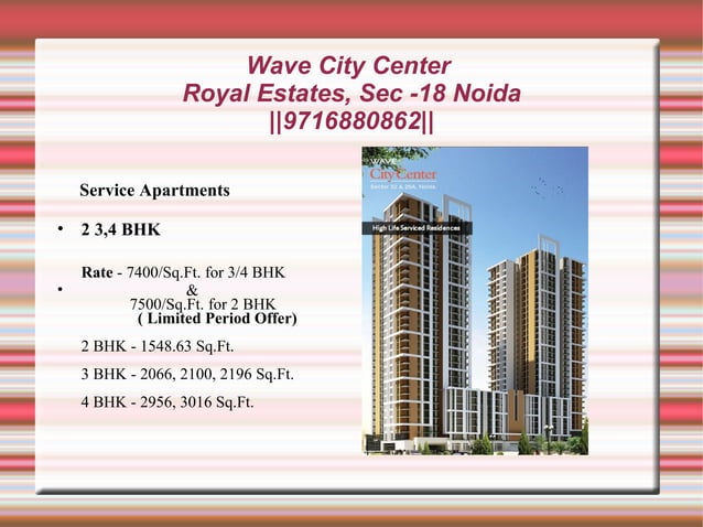 Wave city Centre Noida | PPT