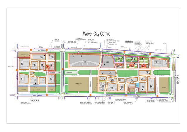 Wave city center site layout the plan | PPT