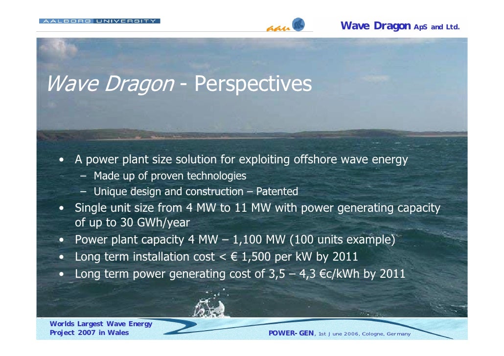 Wave Dragon Project In Wales Power Gen 2006d