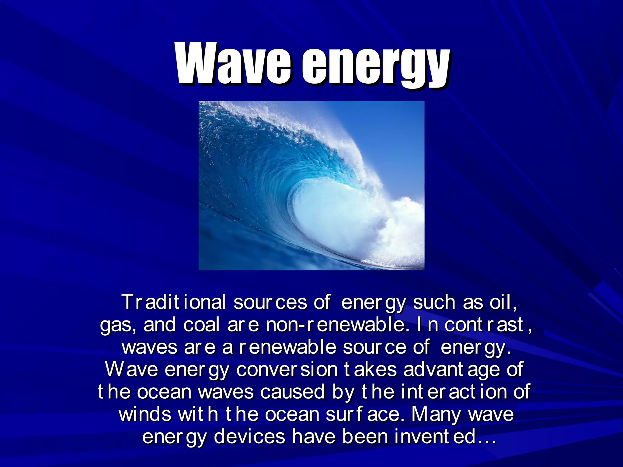 Wave energy | PPT