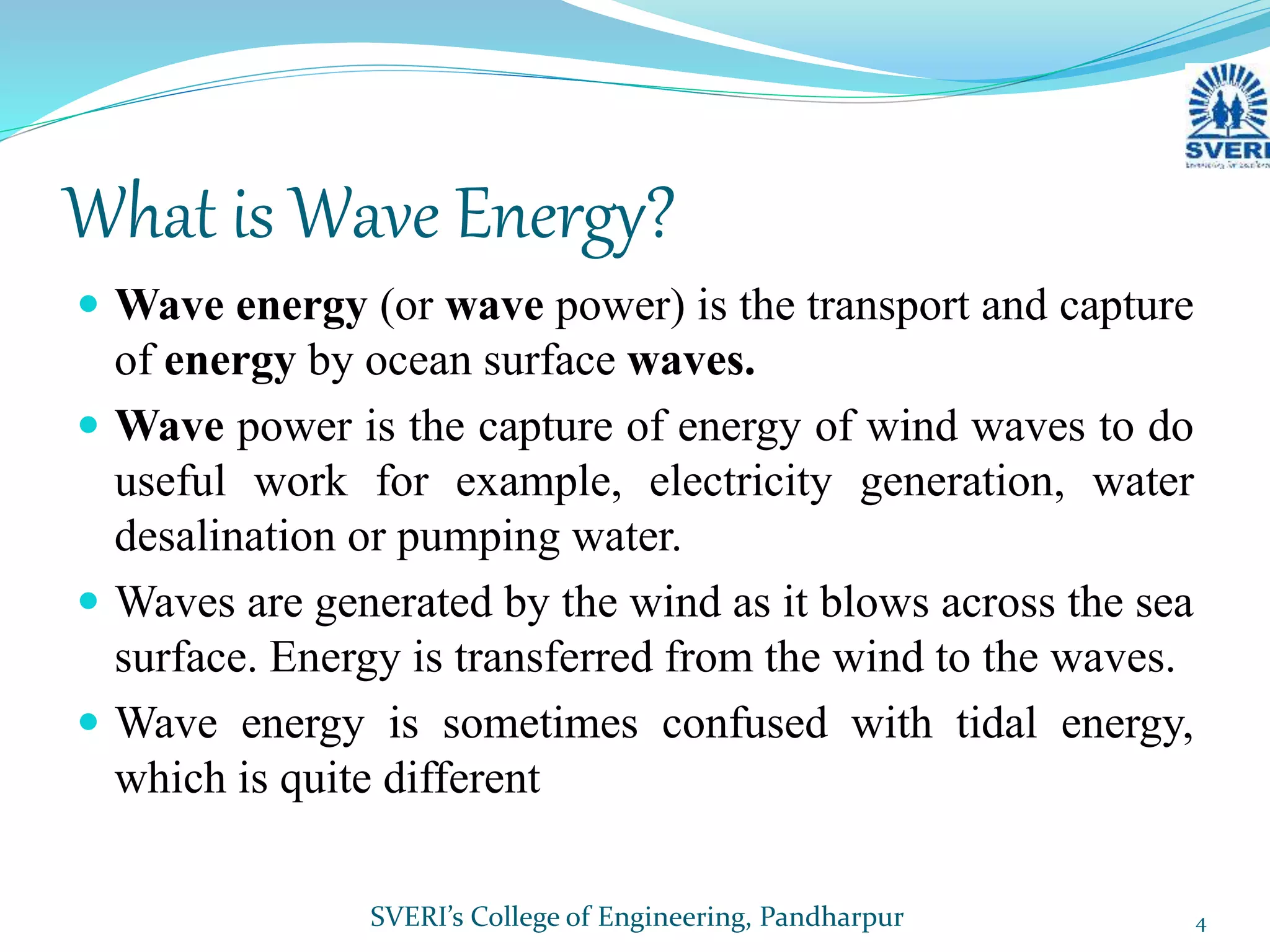 Wave energy by R.D.Solage | PPTX