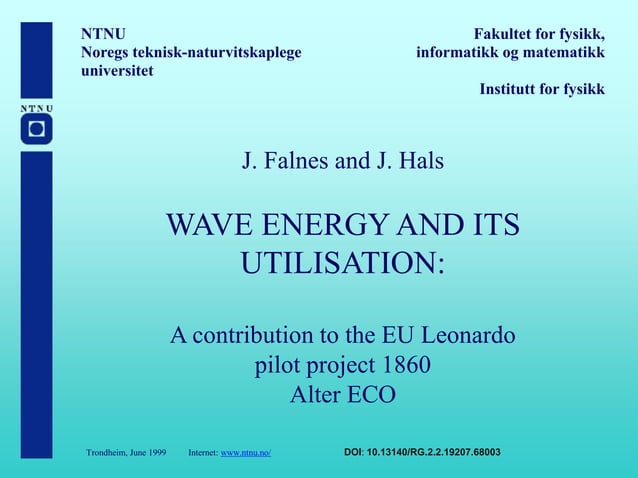 Wave energy and its utilization | PPTX | Physics | Science