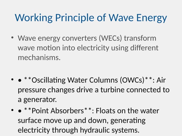 Wave Energy Presentation For Simple2 Pptx
