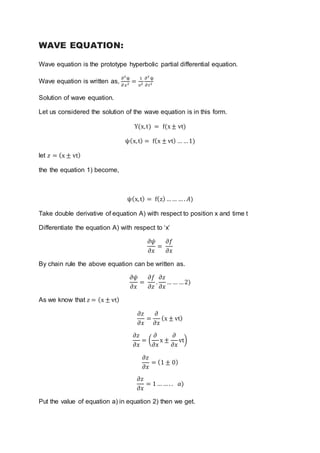 derivation of Wave equation | DOCX