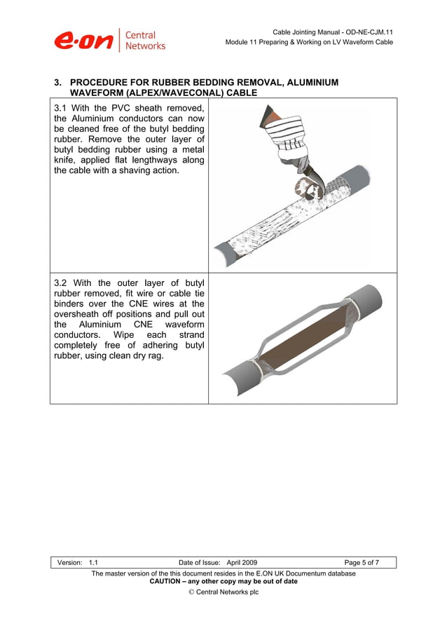 Waveform Cable Jointing Manual - Preparing & Working on LV Waveform ...
