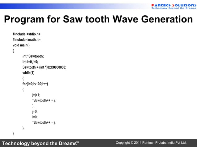 Waveform Generation Using TMS320C6745 DSP | PPT