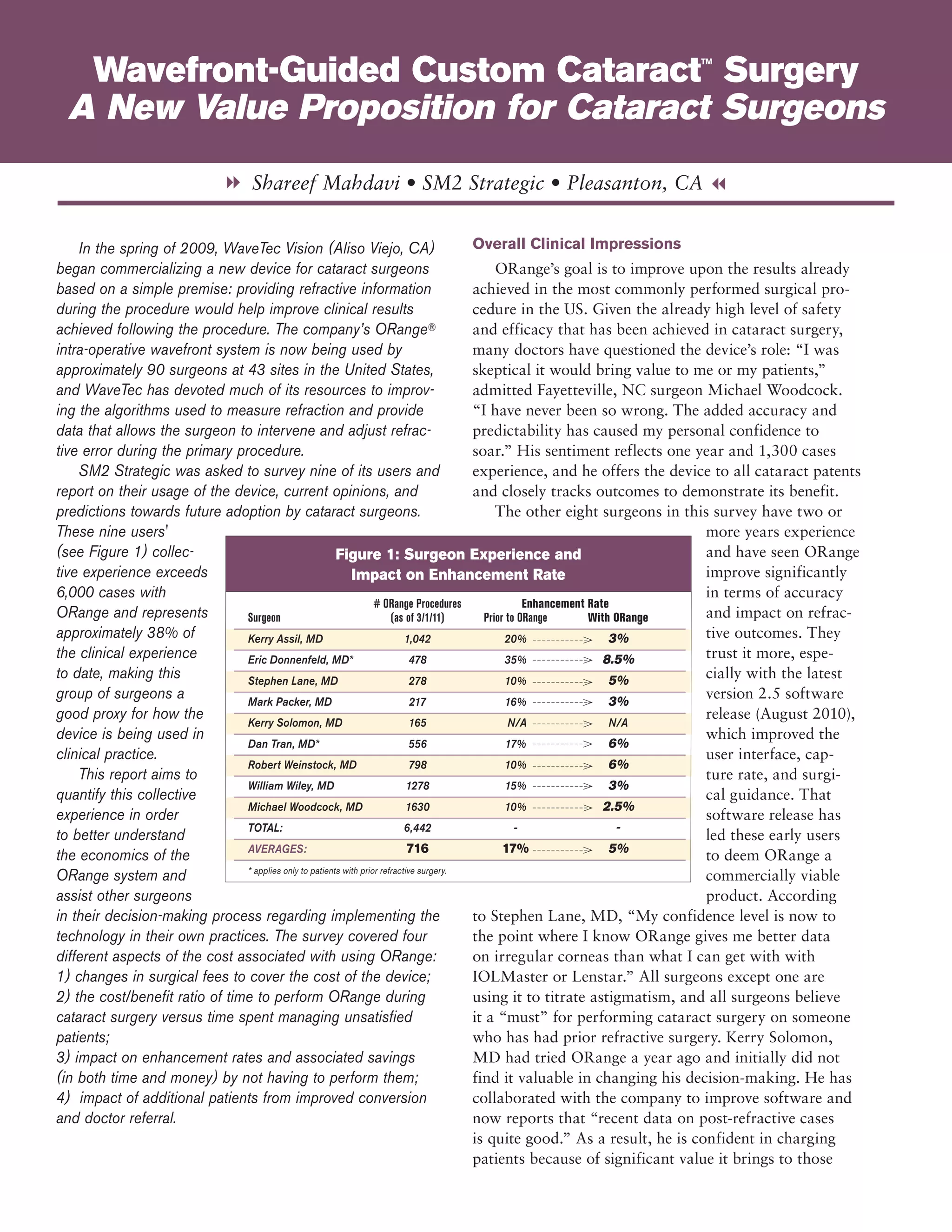 Wavefront guided custom cataract surgery | PDF | Eye and Vision ...