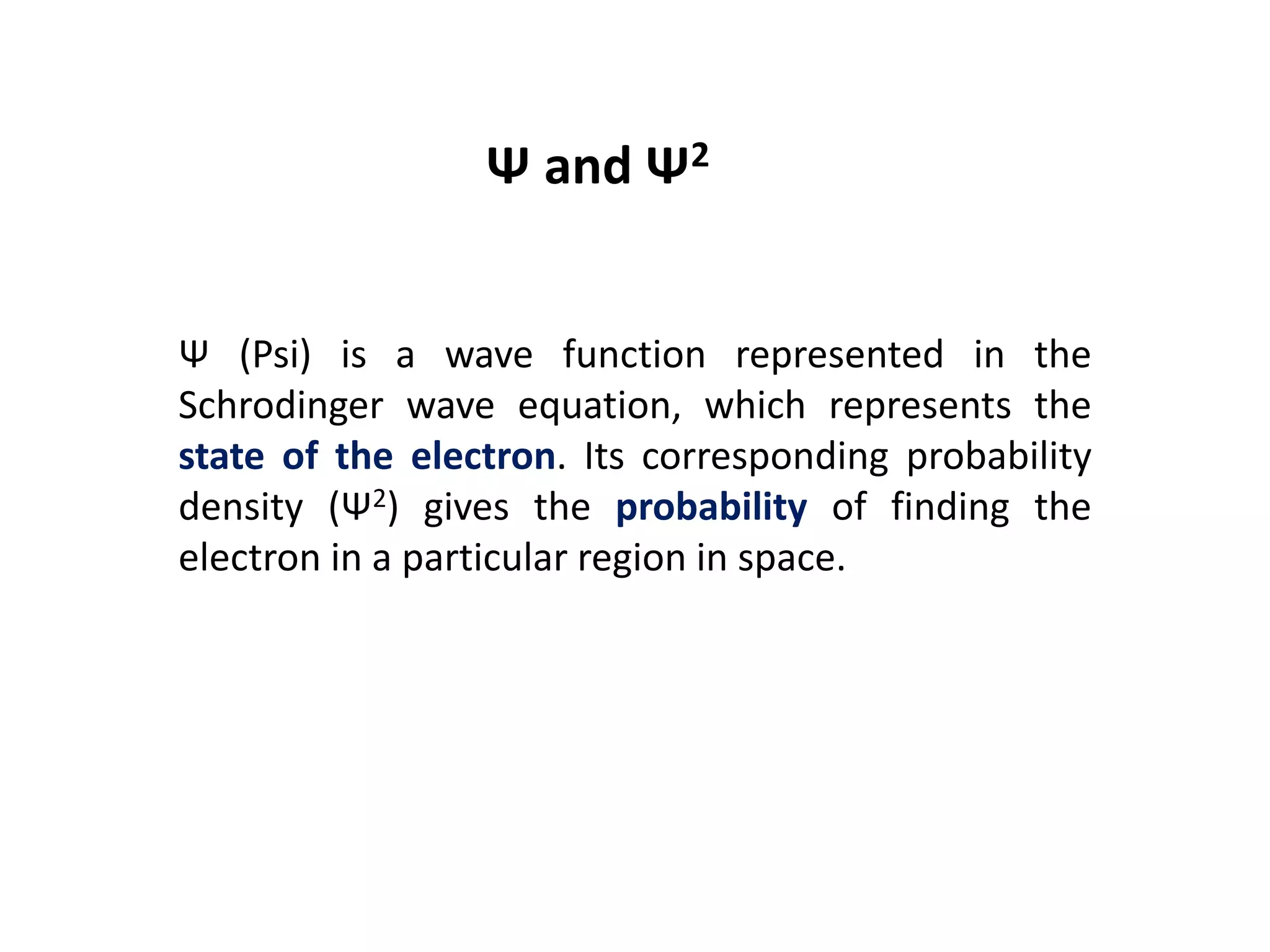 ψ Wave Function And ψ2 Ppt