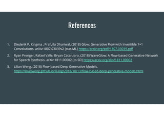 Taras Sereda "Waveglow. Generative modeling for audio synthesis" | PPT