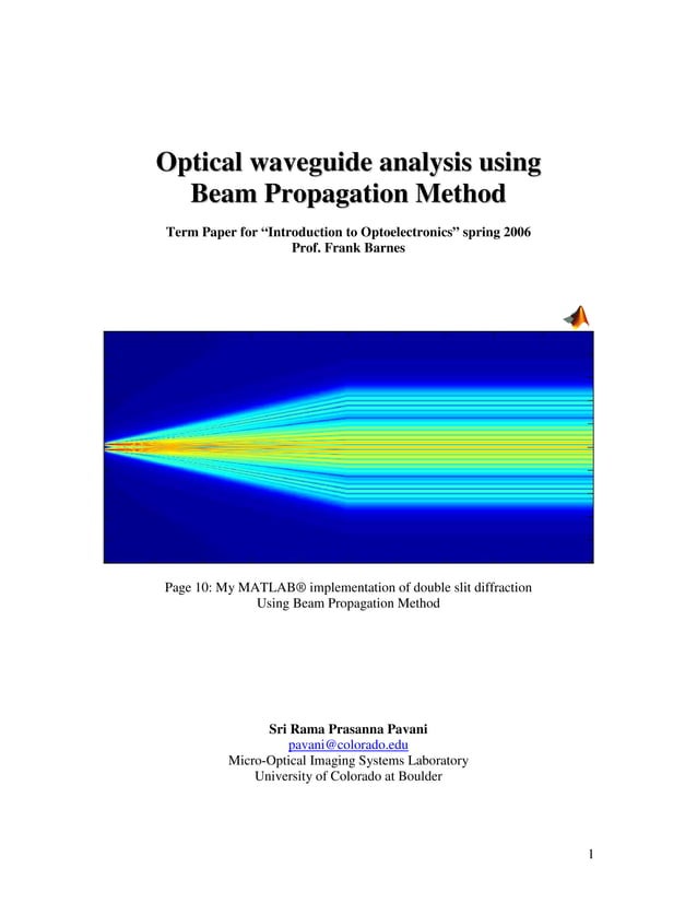 Waveguide beamprop | PDF