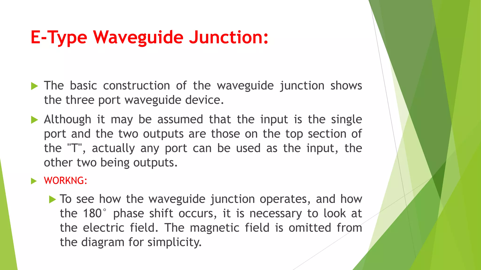 Wave guide tees | PPTX | Physics | Science