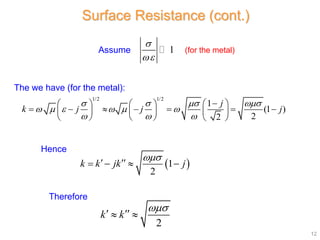Waveguiding Structures Part 2 (Attenuation).pptx | Physics | Science