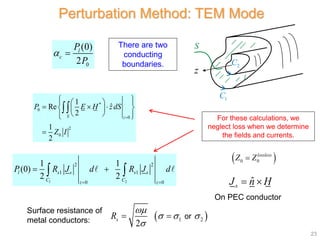 Waveguiding Structures Part 2 (Attenuation).pptx | Physics | Science