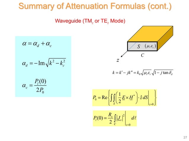 Waveguiding Structures Part 2 (Attenuation).pptx | Physics | Science