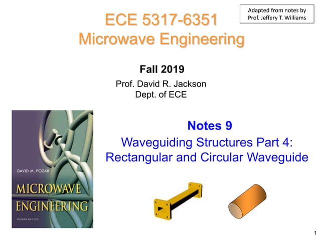 Waveguiding Structures Part 4 (Rectangular and Circular Waveguide).pptx | Physics | Science
