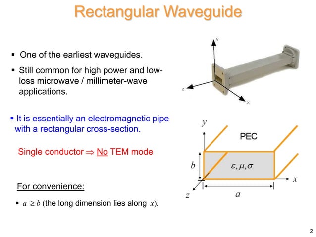 Waveguiding Structures Part 4 (Rectangular and Circular Waveguide).pptx | Physics | Science